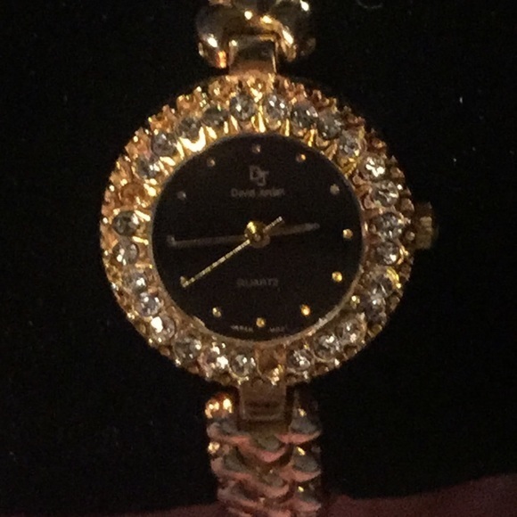 david Jordan | Accessories | David Jordan Ladies Watch Gold Tone Bling ...
